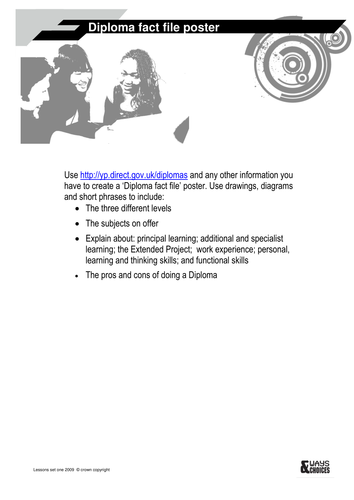Diploma fact file poster | Teaching Resources