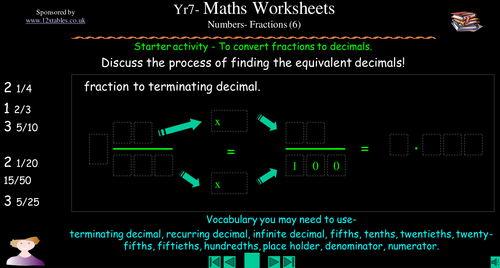Decimals Worksheets Ks3