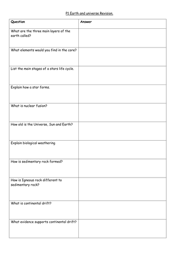 Revision or homework activity | Teaching Resources
