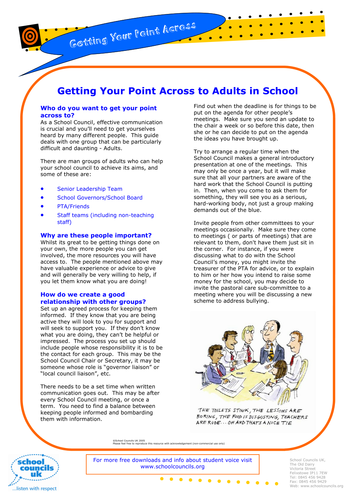 School Councils: Getting Your Point Across | Teaching Resources