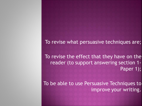 Writing To Persuade Exam Practise | Teaching Resources Writing To Persuade Exam Practise | Teaching Resources