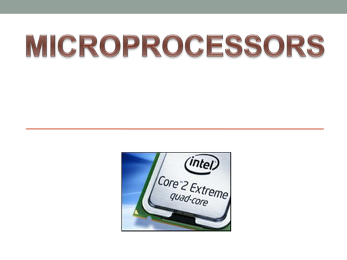Microprocessors | Teaching Resources