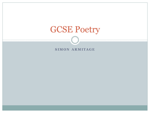 GCSE Poetry | Teaching Resources