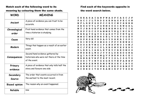 History Key Words by tiddlypoohsmum - Teaching Resources - TES