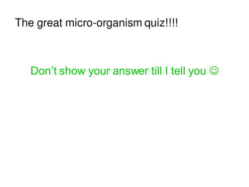 Microorganism quiz (bacteria, virus, fungi) | Teaching Resources