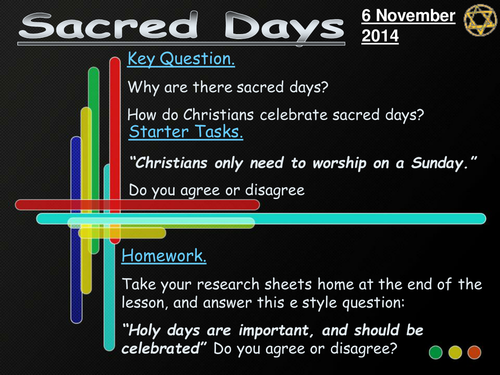 Sacred Days | Teaching Resources