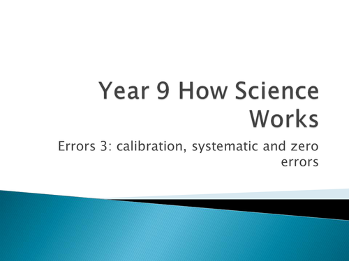 HSW; calibration systematic and zero errors | Teaching Resources