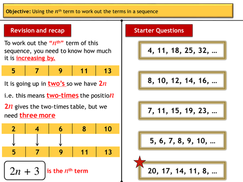 nth term | Teaching Resources nth term | Teaching Resources