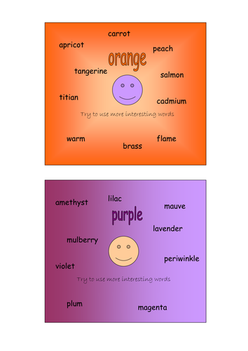 Alternative colour word squares | Teaching Resources