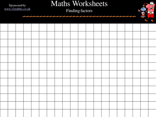 Factors grid for integers | Teaching Resources
