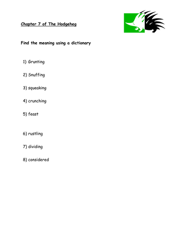 The Hodgeheg | Teaching Resources