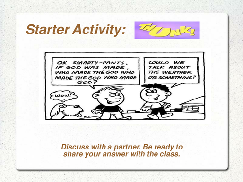 THUNK - Who made God? | Teaching Resources