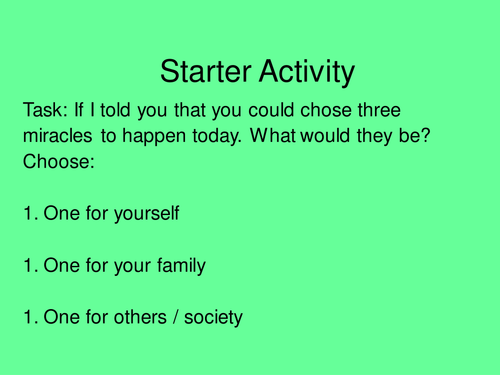 A case study based on a Christian modern miracle | Teaching Resources