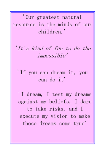 Walt Disney Quotes Poster | Teaching Resources