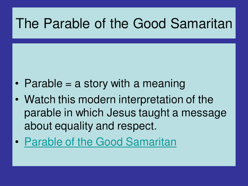 The Parable of the Good Samaritan Powerpoint | Teaching Resources