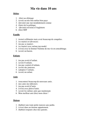 My future life | Teaching Resources