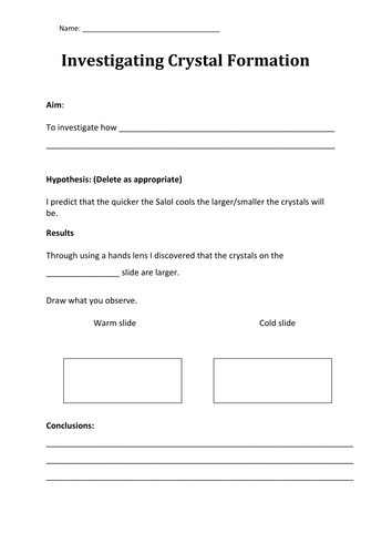 Igneous Rocks, Salol Practical + Plenary Activity | Teaching Resources