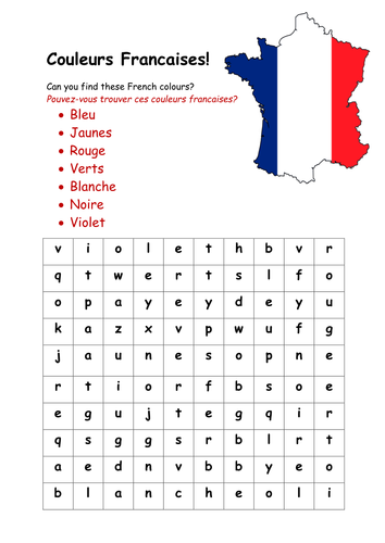 German colours wordsearch by - UK Teaching Resources - TES