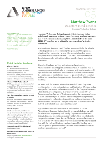 STEM Ambassadors | Teaching Resources