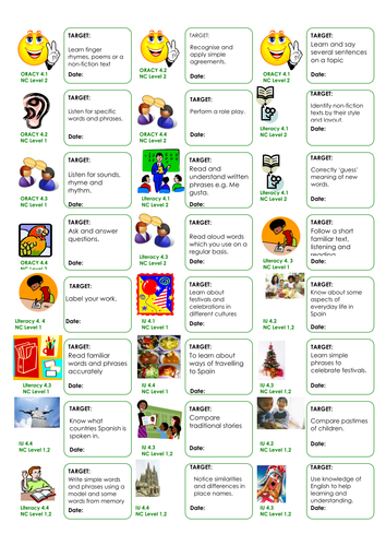 Spanish Language Target Stickers KS2 | Teaching Resources