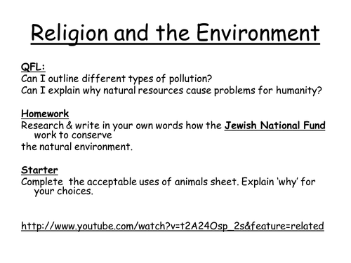 Religion and Environment | Teaching Resources