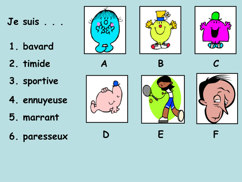 Metro 1 - Tu es comment? - characteristics | Teaching Resources