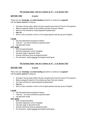 12 mark questions mark schemes | Teaching Resources 12 mark questions mark schemes | Teaching Resources