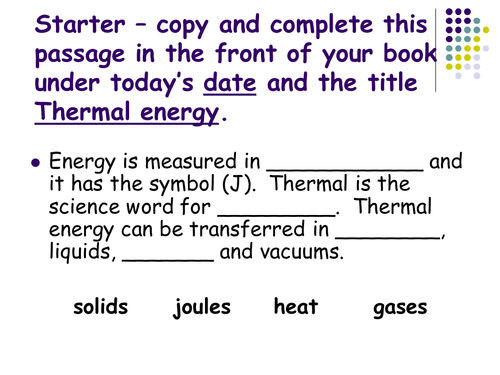 Conduction | Teaching Resources