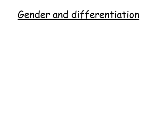 Differentiation in education - gender | Teaching Resources
