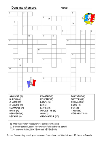 Ma chambre - puzzle | Teaching Resources