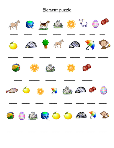 Element puzzles | Teaching Resources