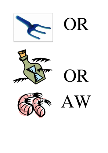 /or/ and /aw/ Grapheme and Picture Cards | Teaching Resources