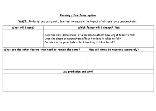 Year 4 Friction Forces Science planning and resour | Teaching Resources