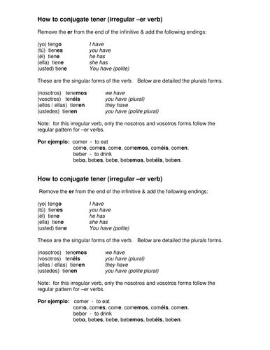 Present tense with irregulars | Teaching Resources