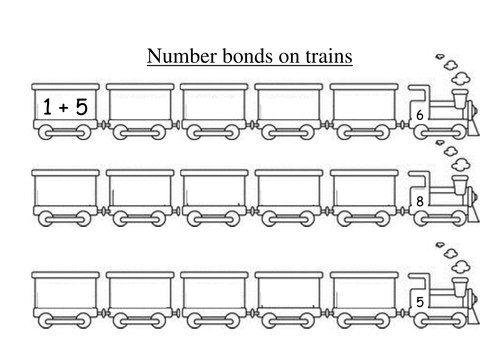 Number bonds on trains by groov_e_chik - Teaching Resources - Tes