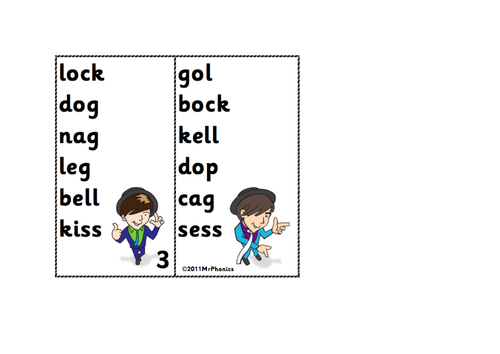 Phase 2 Phonics Screening Flash Card 3 | Teaching Resources