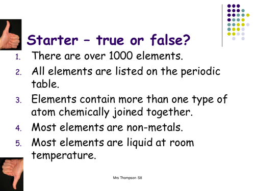 Introduction to the periodic table | Teaching Resources Introduction to the periodic table | Teaching Resources