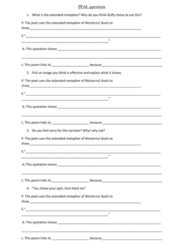 Quickdraw PEAL/PEE practice | Teaching Resources