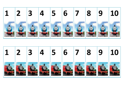 Thomas the Tank Engine number track by claireh1039 - Teaching Resources ...