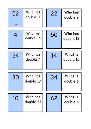 Loop Cards - Doubling | Teaching Resources Loop Cards - Doubling | Teaching Resources