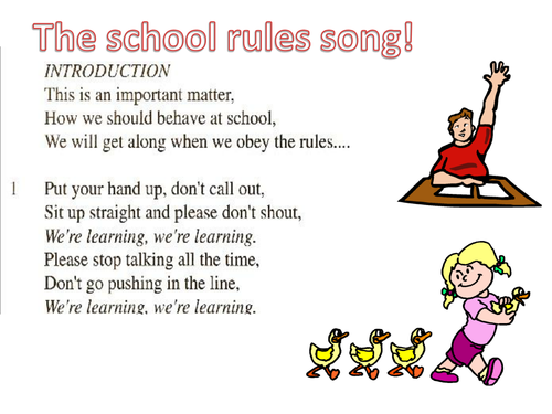 Illustrated lyrics for children’s songs 'Pattern ' by - UK Teaching ...