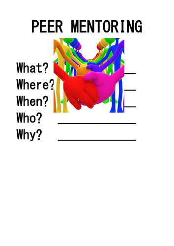 Peer mentoring poster/notice | Teaching Resources