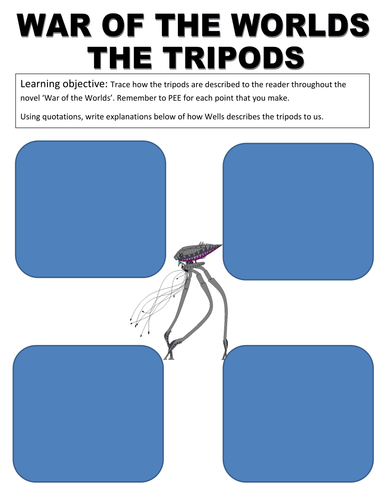 War of the worlds:Tracing description of tripods | Teaching Resources