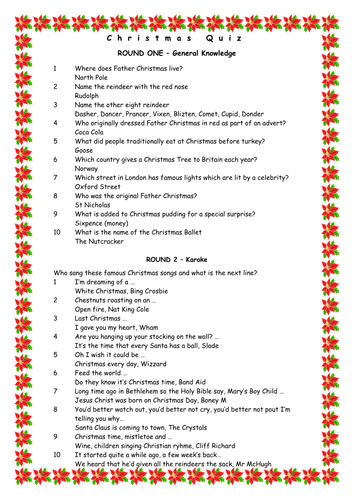 End of Term Christmas Quiz | Teaching Resources End of Term Christmas Quiz | Teaching Resources