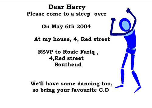 Writing an invitation by pwilloughby3 - Teaching Resources - Tes