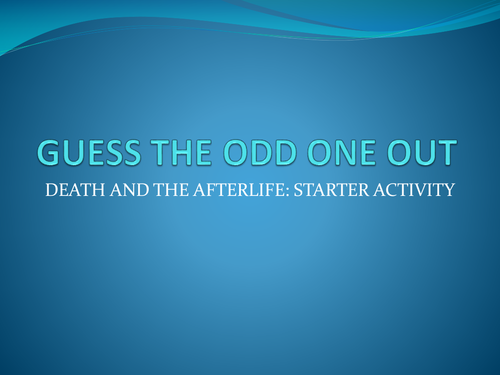 Odd one out - NDEs - starter activity | Teaching Resources