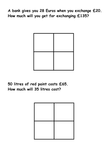 KS3 Worksheet – Multiplicative Relationships Quest | Teaching Resources