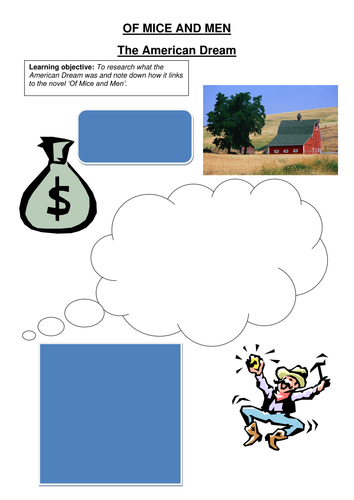 Of Mice and and Men: The American Dream | Teaching Resources