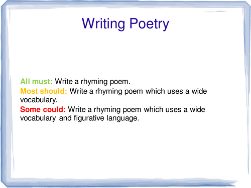 Writing creative poetry | Teaching Resources