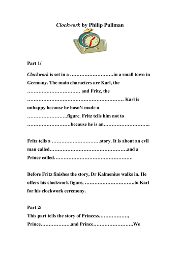 Clockwork By Philip Pullman